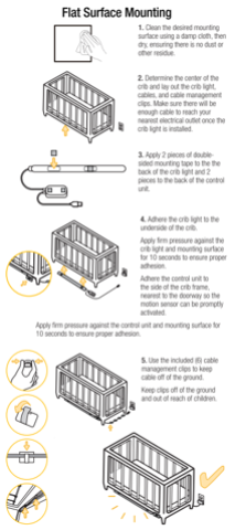 How do I mount the Under Crib Light?